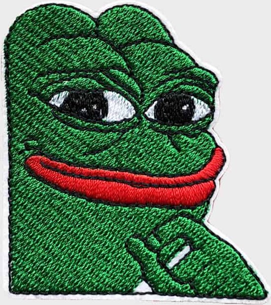 Pepe The Smug Frog - Strijkpatch - Strijkapplicatie - Strijkembleem ...