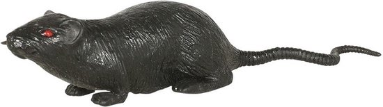 Grote Plastic Rat - 20cm - Donkergrijs met Rode Ogen - Enge Namaak ...