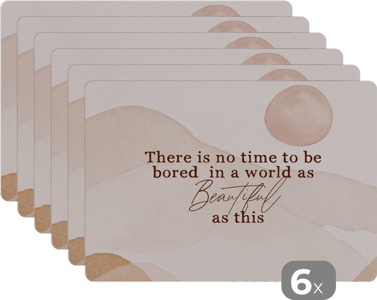 Placemat - Placemats kunststof - Spreuken - Quotes - There is no time ...