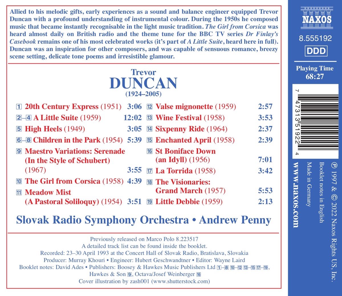 Slovak Radio Symphony Orchestra, Andrew Penny - Duncan: British Light ...