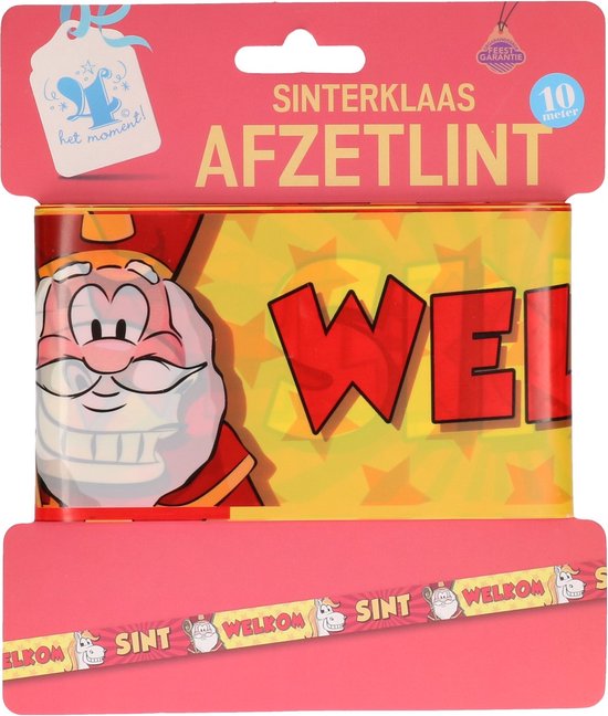 Afzetlint Sinterklaas | Sinterklaas versiering | 10 meter lang | Welkom ...