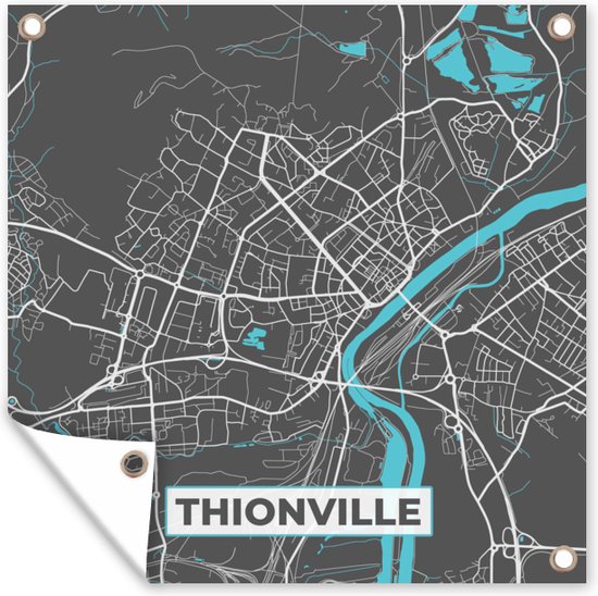 Tuinposters Frankrijk - Plattegrond - Kaart - Stadskaart - Thionville ...