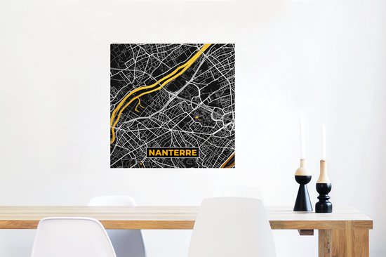 Poster Nanterre - Plattegrond – Kaart – Frankrijk – Stadskaart - 50x50 ...