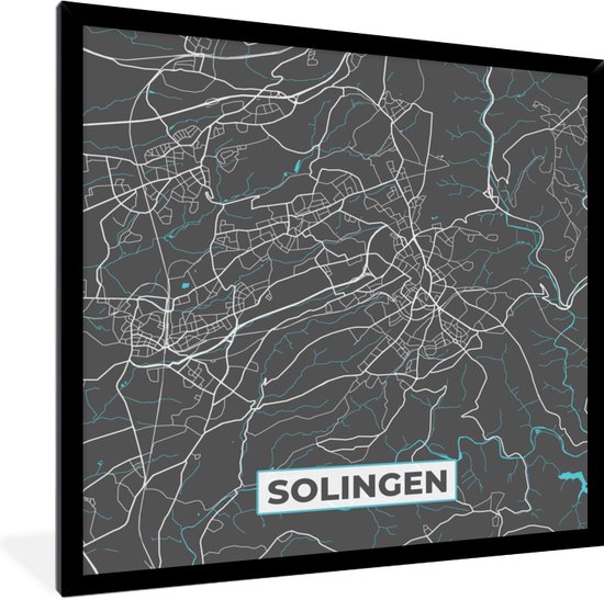 Fotolijst incl. Poster - Stadskaart – Solingen – Duitsland ...