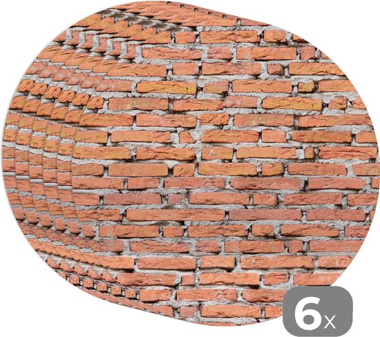 Ronde placemats - Onderlegger - Placemats rond - Bakstenen - Cement ...
