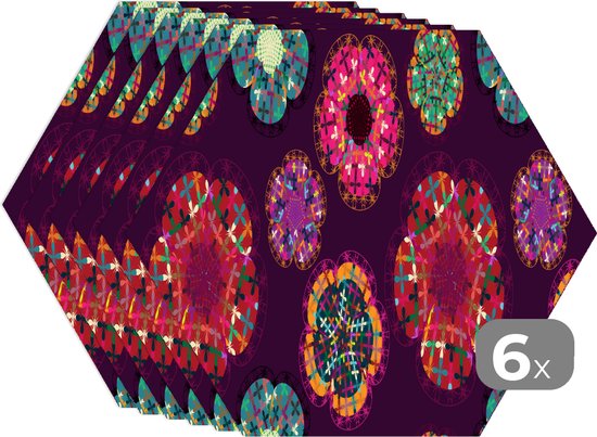 Placemats hexagon - Onderleggers placemats - Placemat zeshoek - Bloemen ... Placemats hexagon - Onderleggers placemats - Placemat zeshoek - Bloemen ...