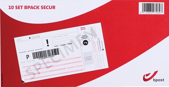 Bpost frankeeretiketten Bpack secur, 10 vouchers | bol