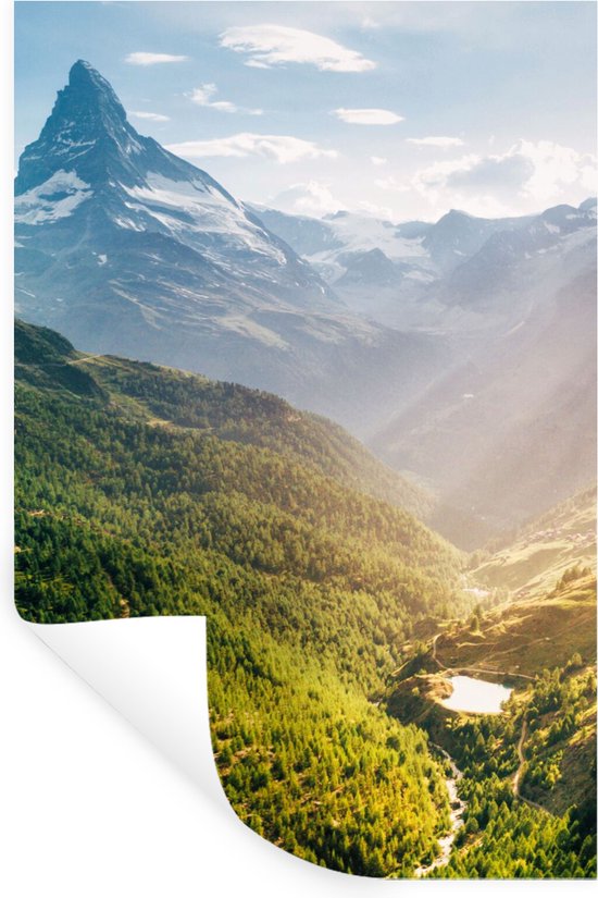 Muurstickers - Sticker Folie - Bergen - Planten - Landschap - 20x30 cm ...