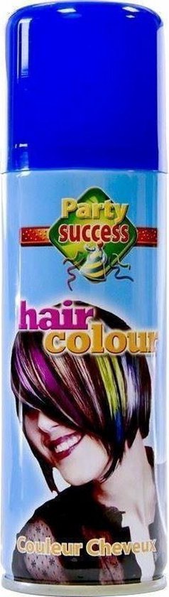 Carnaval verkleed feestje haar verf/spray in de kleuren oranje/blauw ...