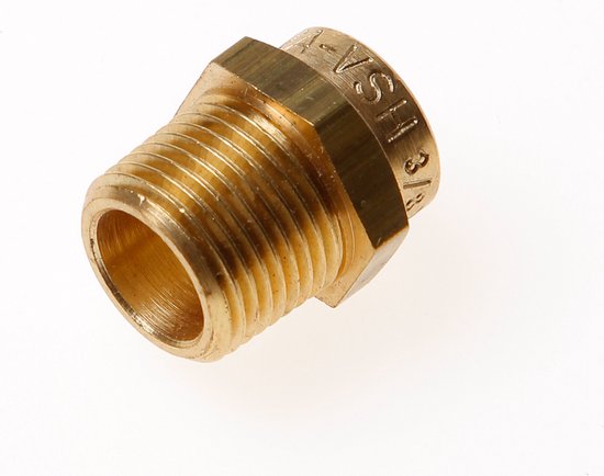 Bonfix Messing soldeerfitting Puntstuk 3/8 x 12 - buitendraad x capillair - 81300 | bol