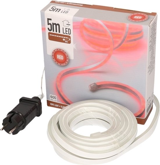 Slangverlichting LED strip rood buiten 5 meter - kerstverlichting | bol.com