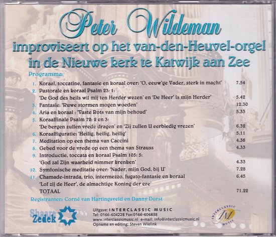 Peter Wildeman improviseert op het van-den-Heuvel-orgel in de Nieuwe ...