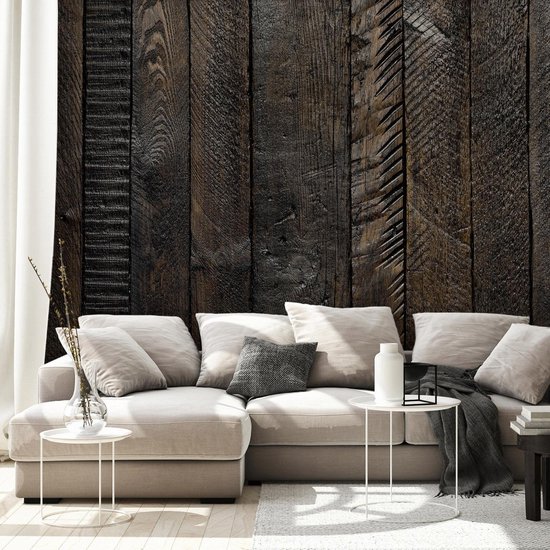 Zelfklevend fotobehang - Wooden Trace | bol.com