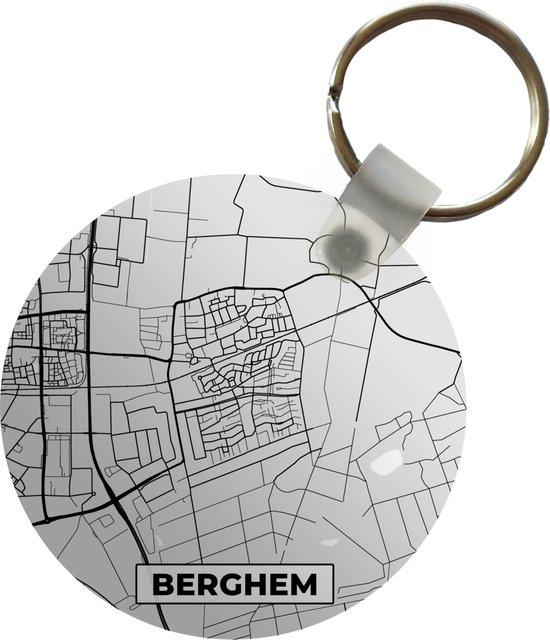 Sleutelhanger - Plattegrond - Berchem - Kaart - Stadskaart - Plastic ...