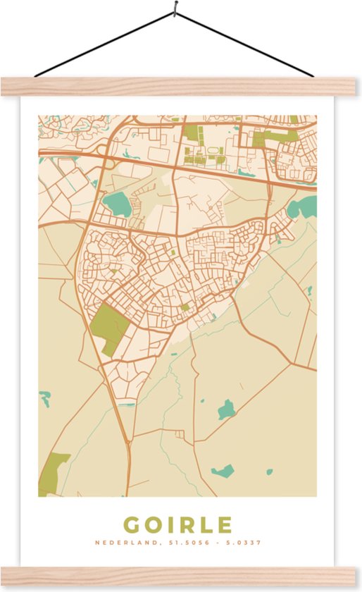 Posterhanger incl. Poster 60x90 cm - Schoolplaat - Goirle - Plattegrond ...