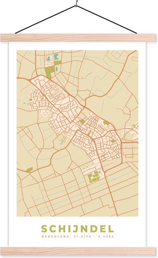 Schoolplaat - Schijndel - Kaart - Plattegrond - Stadskaart - 40x60 cm ...