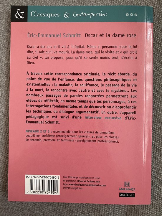 Oscar et la Dame Rose, Eric-Emmanuel Schmitt | 9782210754904 | Boeken ...