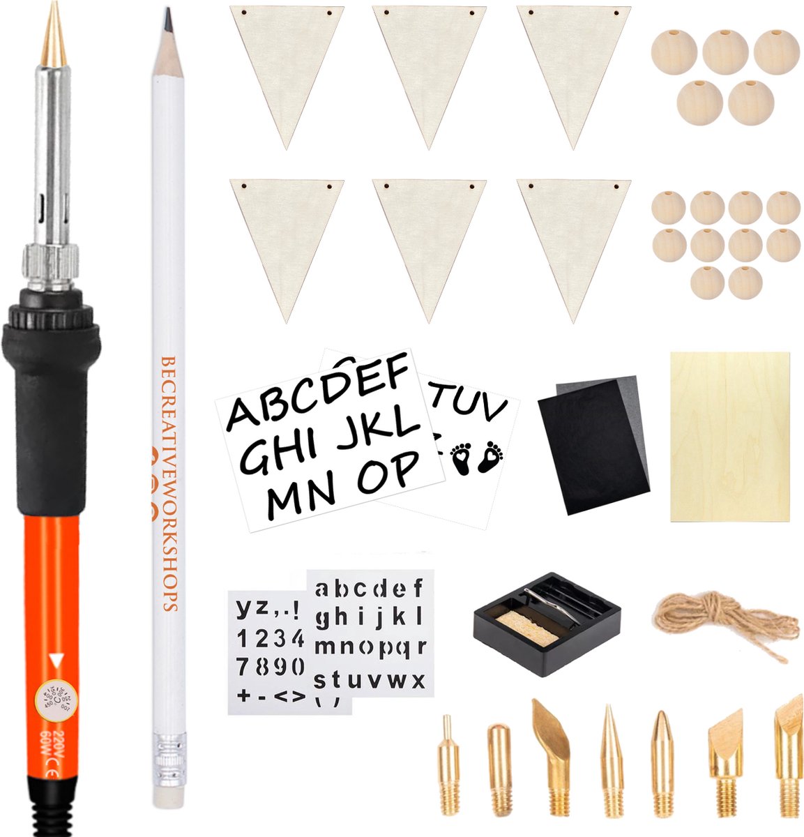 Houtbrander Set voor Hobby – Pyrografie – DIY Pakket – Compleet Pakket ...