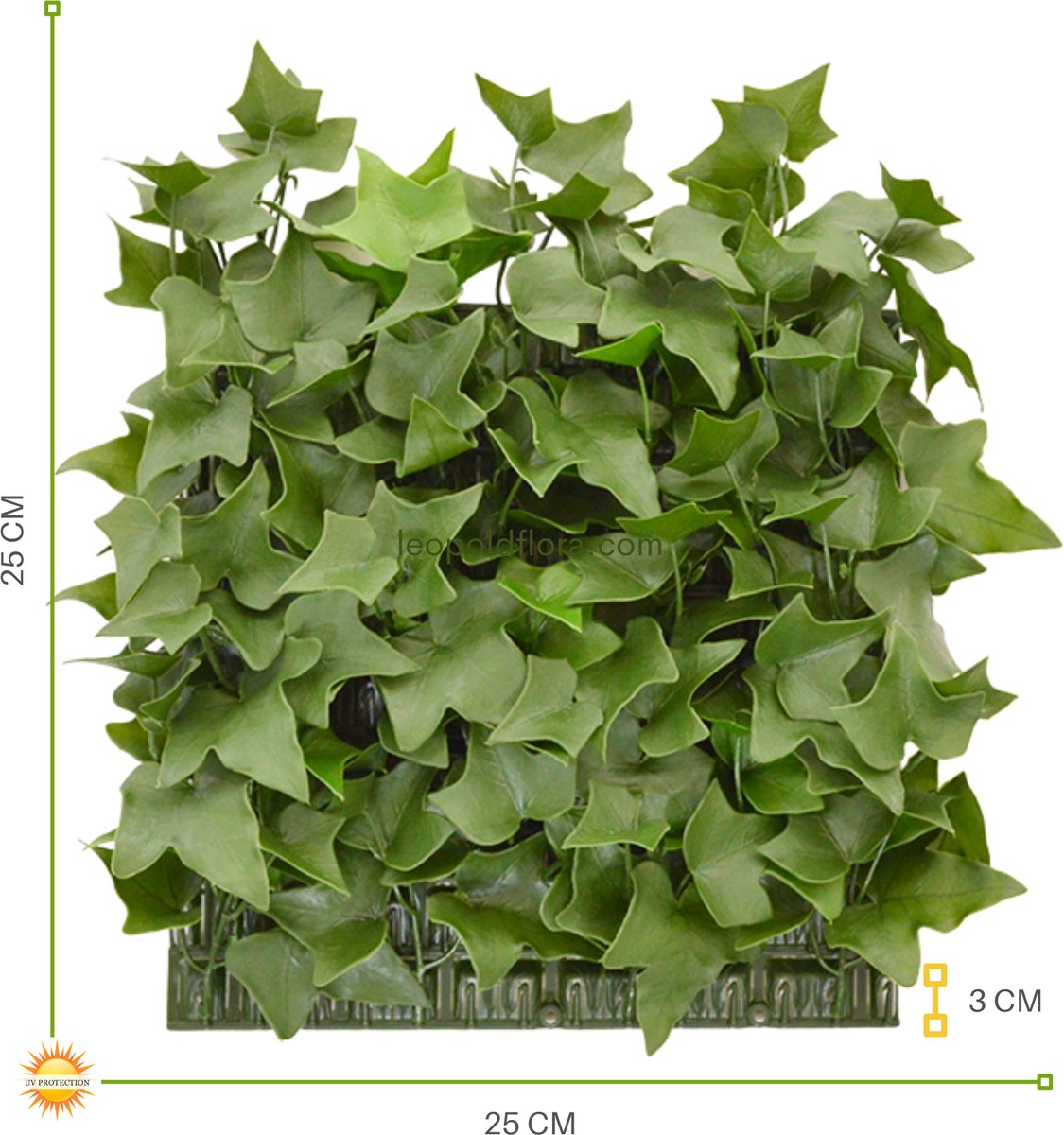 Kunst Hedera klimop mat 25x25 cm UV voor schutting of scherm | bol