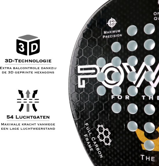 POWELL® Royal Series the Lion Edition Padel Racket met Padeltas & Padel ...