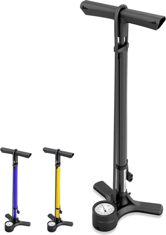 Fietspomp met drukmeter - Staande pomp voor alle ventielen - 11 bar 160 ...