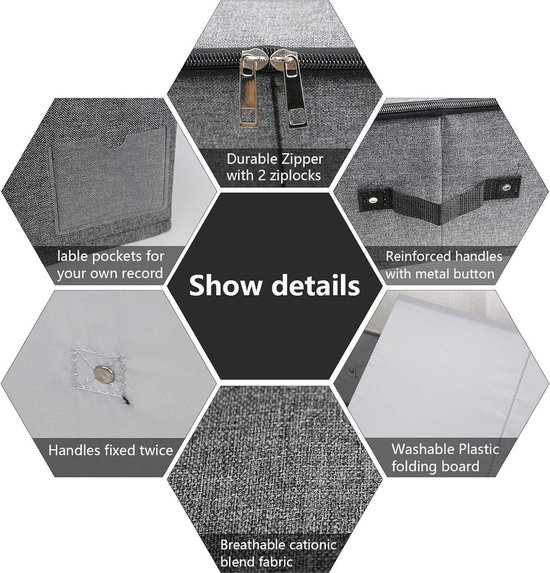 Grote stevige ondergrondse opslagbox met Zip Lid en handvatten aan alle ...