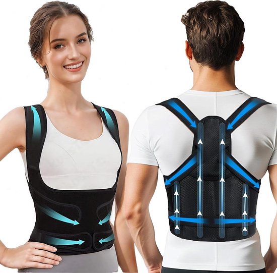 Verstelbare Rugsteunriem Voor Mannen En Vrouwen - Houdingcorrectie Riem ...