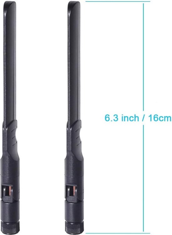 Dual Band WiFi Antenne 2,4GHz, 5GHz & 5,8GHz - 8dBi MIMO RP-SMA Mannelijk (2-Pack)... | bol