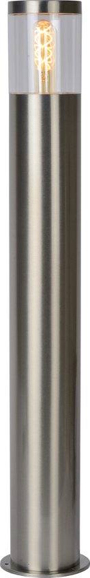 Lucide FEDOR - Sokkellamp - 1xE27 - IP44 - Mat chroom | bol