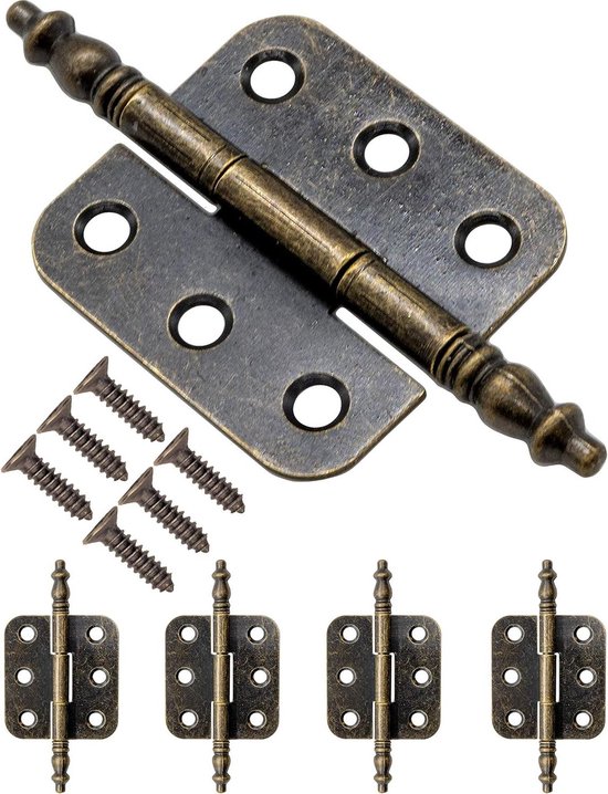 4 x Antique Metal Hinges - Vintage Iron Hinges for Country House Design ...