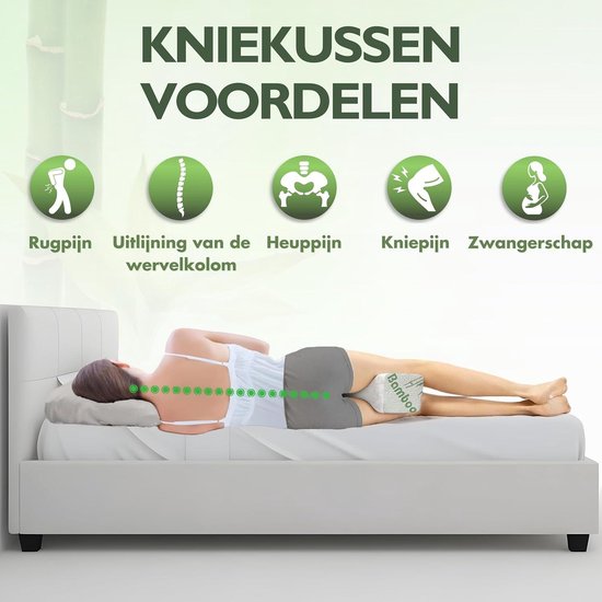 Orthopedisch traagschuim kniekussen voor zijslapers - verlicht rug ...