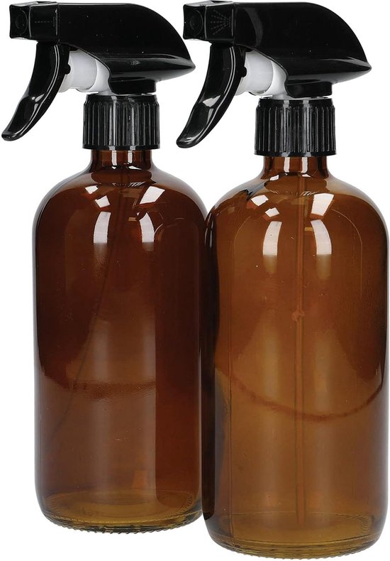 Klassieke Amber Glazen Spuitflessen Set voor Schoonmaken en Tuinieren ...