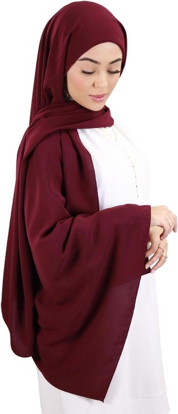 Zijden HE710 Hijab met geïntegreerde muts - Turkse fabricage ...