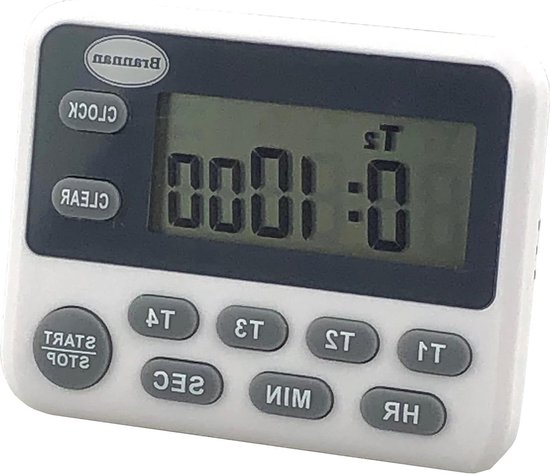 Digitale keukentimer voor koken en bakken 24 uur - 4-weg afteltimer - optellen en... | bol