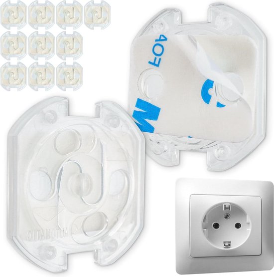 Stopcontact kinderbeveiliging 10 stuks met lijm - Transparant - SchuKo ...