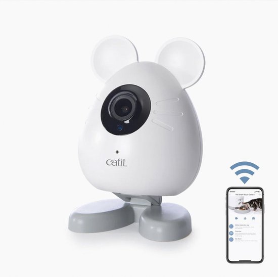 Catit Pixi Smart Mouse Camera - Kattenspeelgoed - Wit | bol