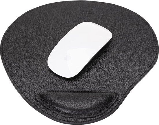 Hoogwaardige lederen muismat met polssteun - echt leer - onderlaag voor ...