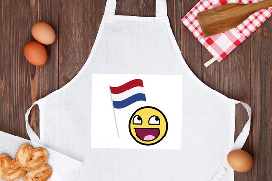 Akyol - nederlandse vlag smiley Keukenschort - Nederland - nederlanders ...