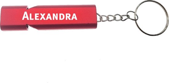Sleutelhanger - Fluit - Met Naam - Alexandra - Rood - Veiligheid | bol