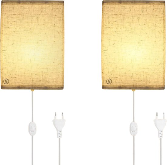 Equivera Wandlamp Binnen Met Snoer - Wandlamp - Muurlamp - Wandlamp ...