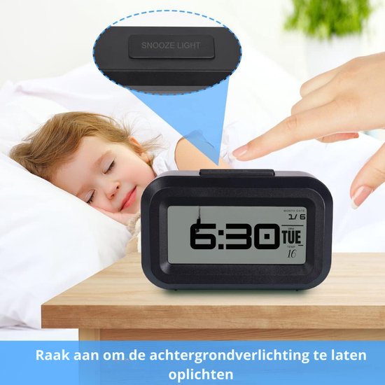 Moderne Digitale Wekker Met LED-Display: Instelbare Sluimer ...