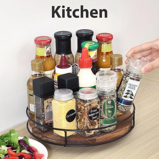 Lazy Susan Draaiplateau, organizer, draaibaar kruidenrek, keukenorganizer,... | bol