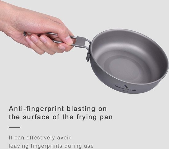 Titanium Frying Pan for Fried Egg Steak - Lightweight Camping Griddle ...