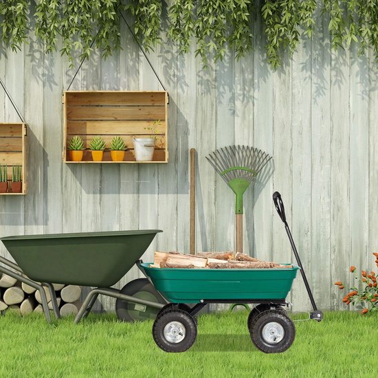 Bolderkar tuinkar met kiepfunctie - outdoor transport tot 200 kg ...