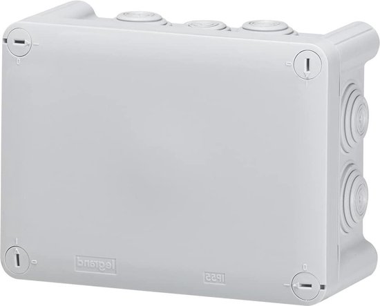 Aftakdoos rechthoekig grijs 155 x 110 x 74 mm met kwartslag sluiting | bol