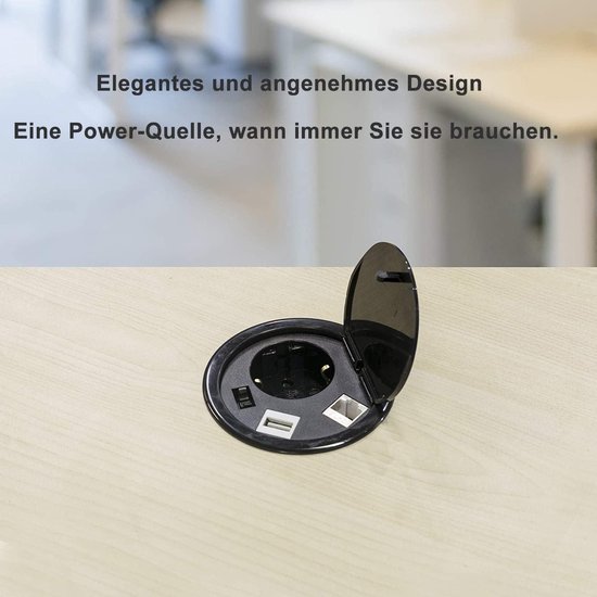 Inbouwstopcontact met USB-poort en CAT6 RJ45 kabeldoorvoer ...