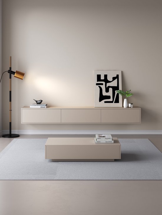 TV meubel 180cm - URBAN Exclusive Collection - Beige mat | bol