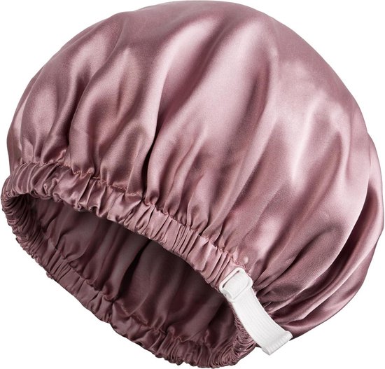 22 Momme Mulberry Silk Slaapmuts - Verstelbare Gesp - Ademend - Dubbele ...