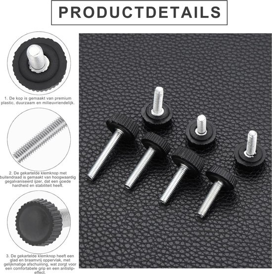 70-Delige M4 Duimschroef Set: Koolstofschroefdraad Met Gekartelde ...