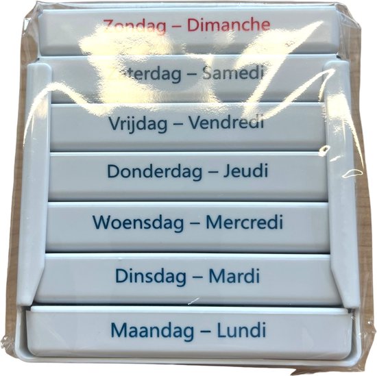 Medies - pillendoos in het Nederlands en Frans| pillendoos 7 dagen ...
